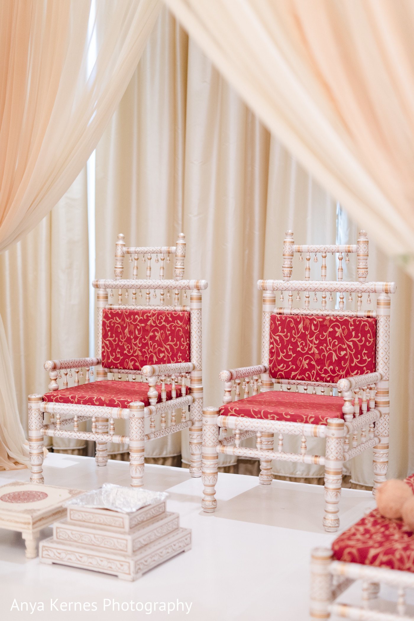 Marvelous Indian wedding ceremony mandap seats and sacred fire set up ...
