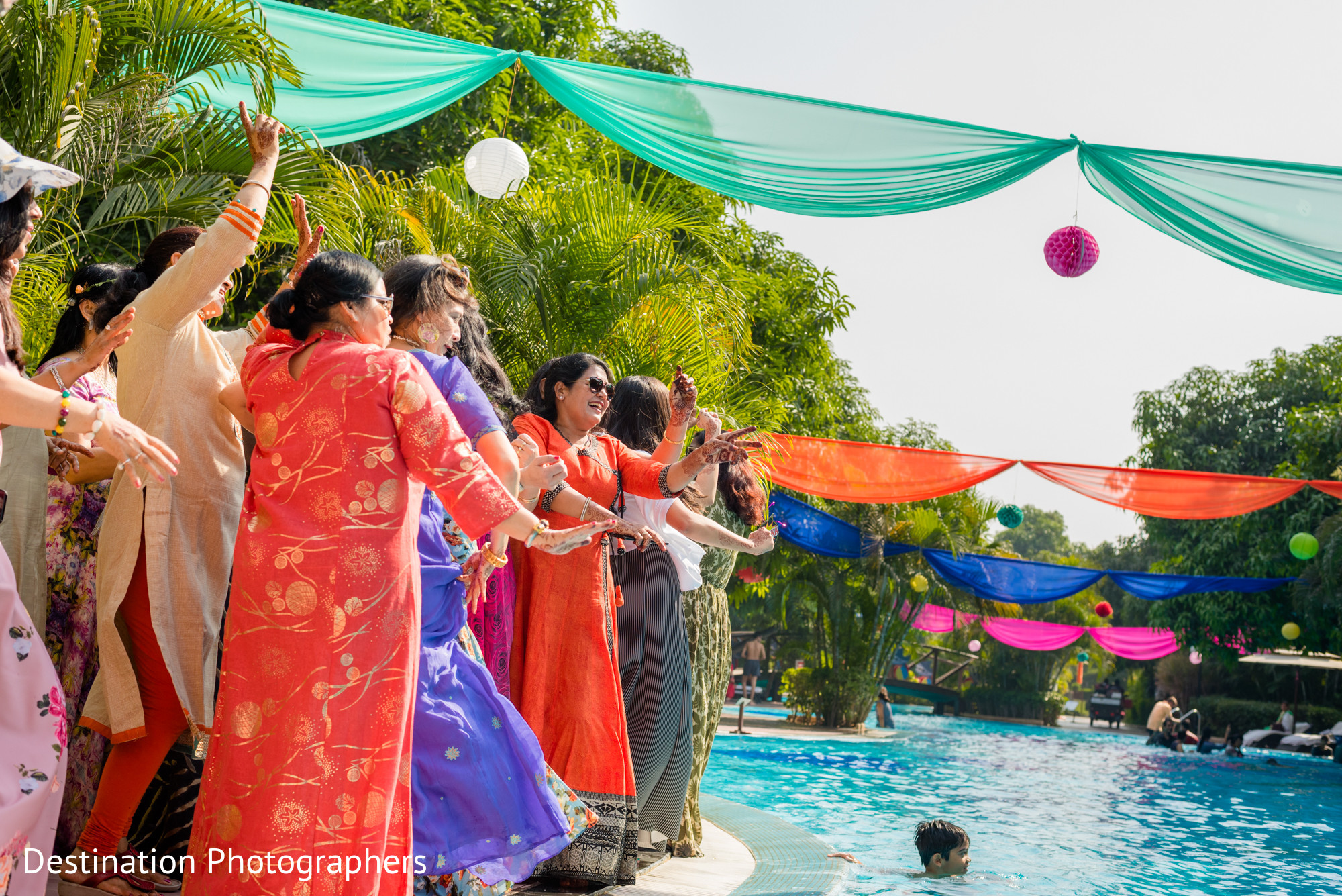Indian pre-wedding celebration by the pool | Photo 178964