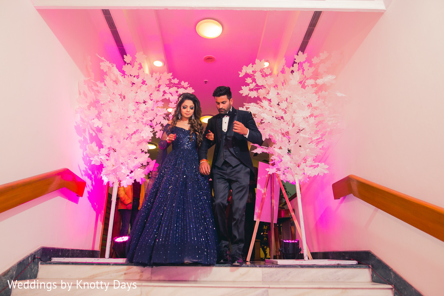 Indian bride and groom entering their wedding reception. | Photo 182107