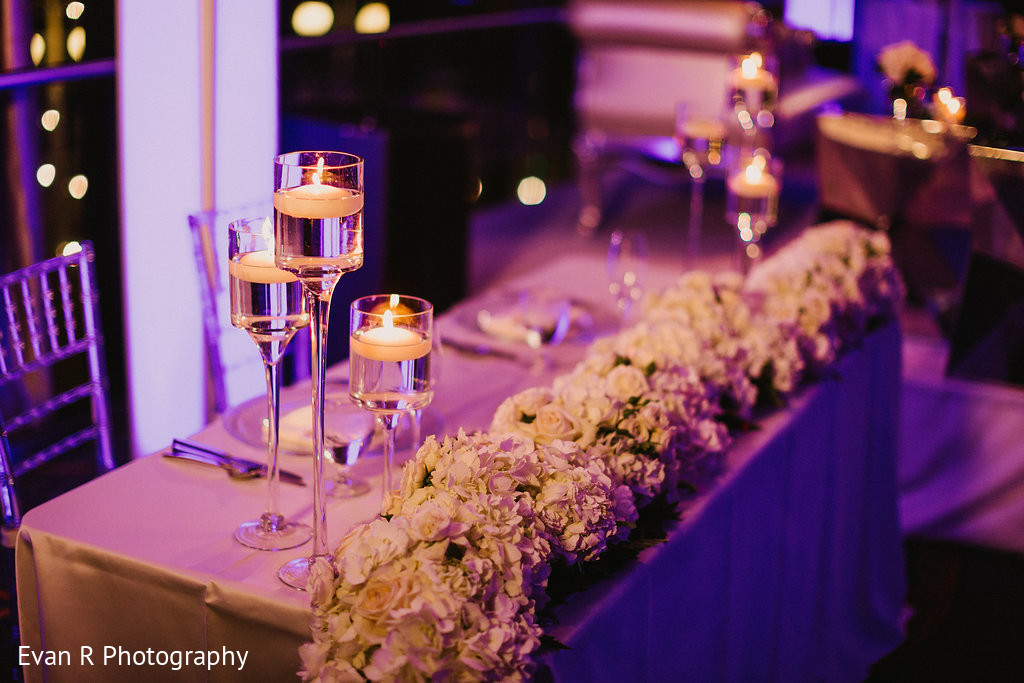 Astonishing indian couple's wedding reception table decor | Photo 182905