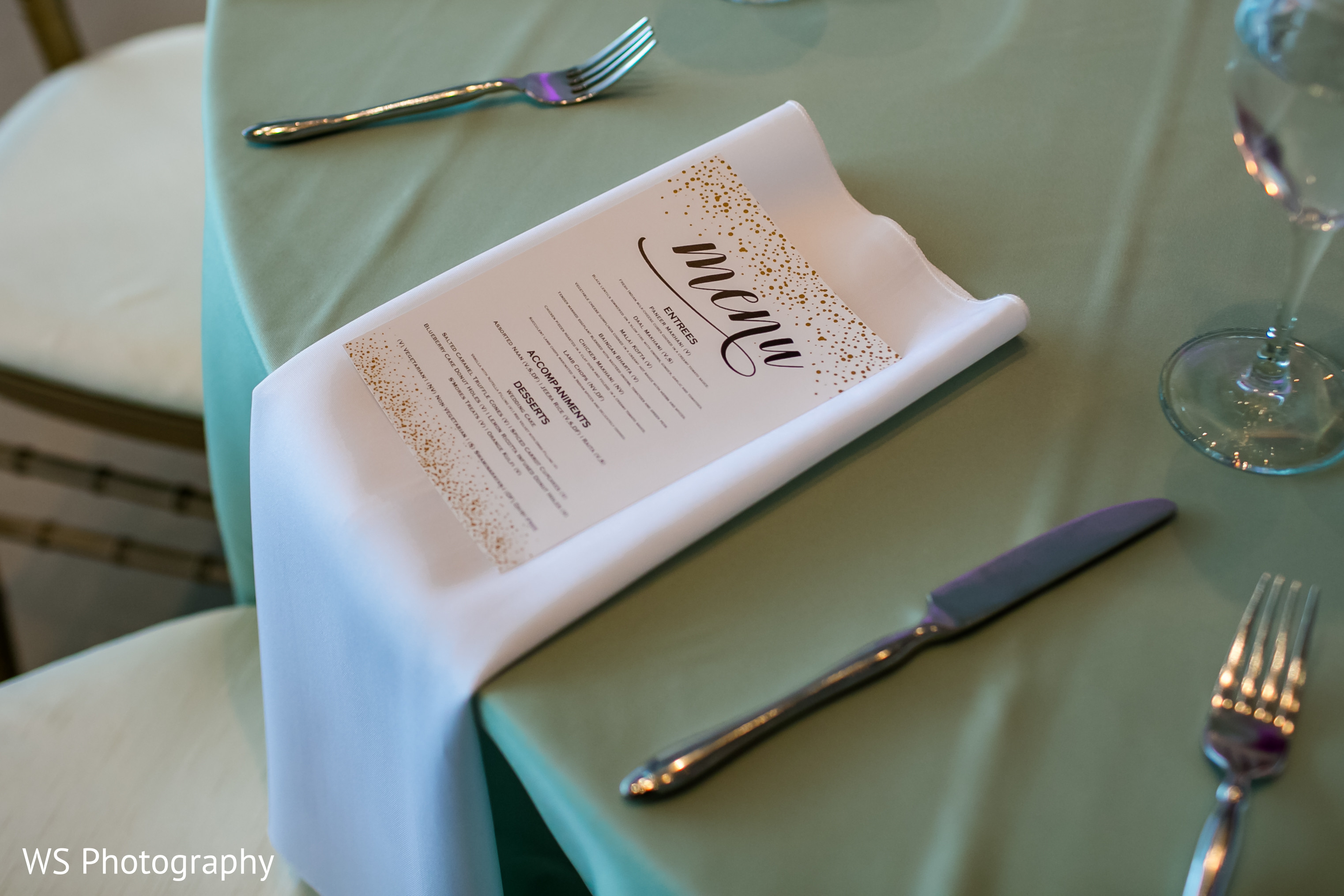Elegant indian wedding dinner menu. | Photo 194473