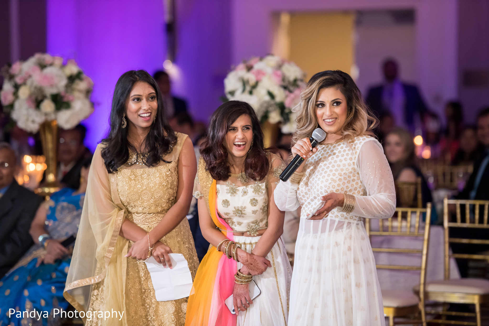 Indian wedding guests during reception speech. | Photo 194618
