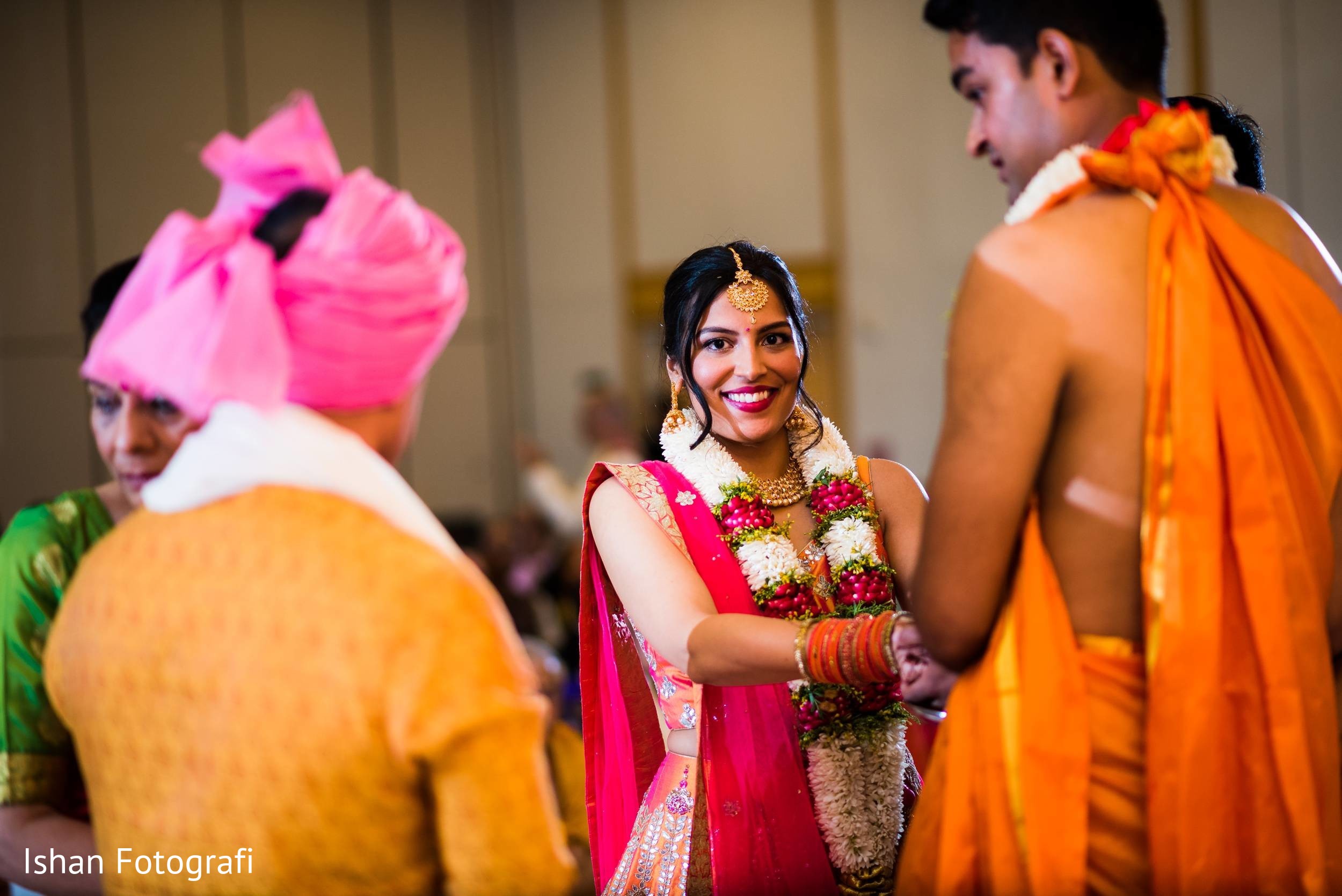 Indian bride and groom holding hands capture. | Photo 218458
