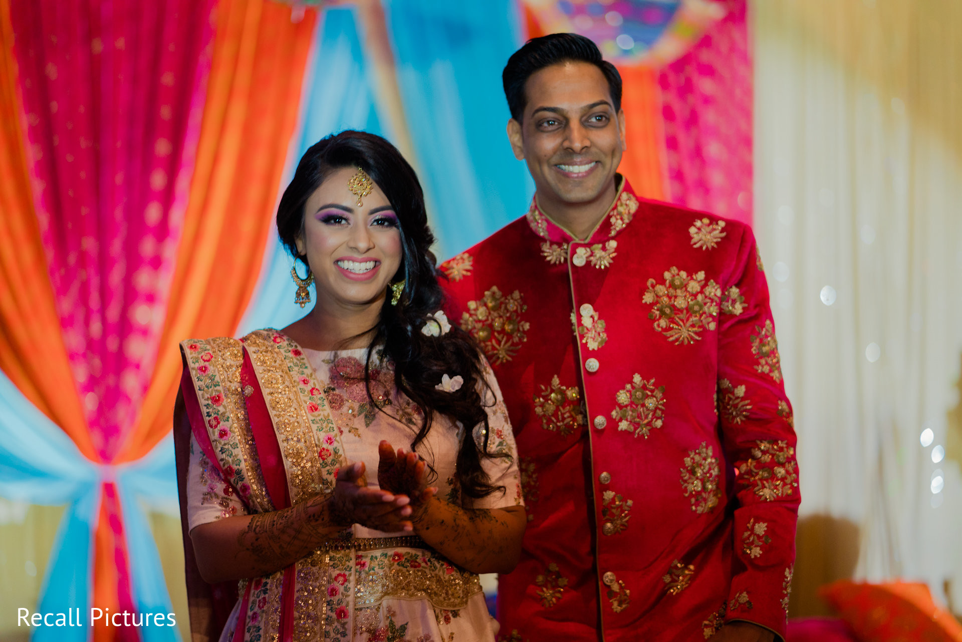 Lovely Indian couple at their sangeet party. | Photo 218601