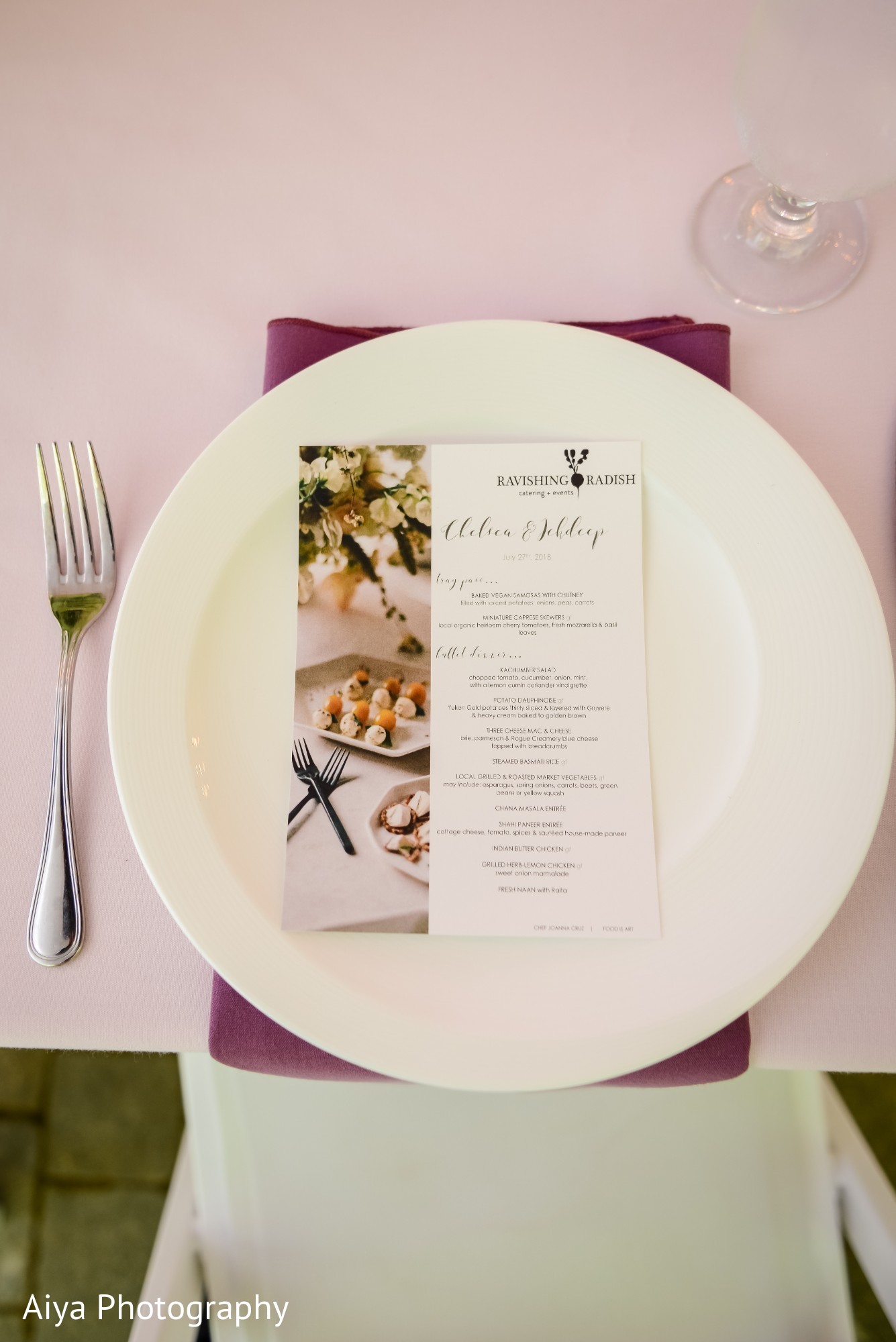 Menu details of the Indian wedding reception | Photo 220042