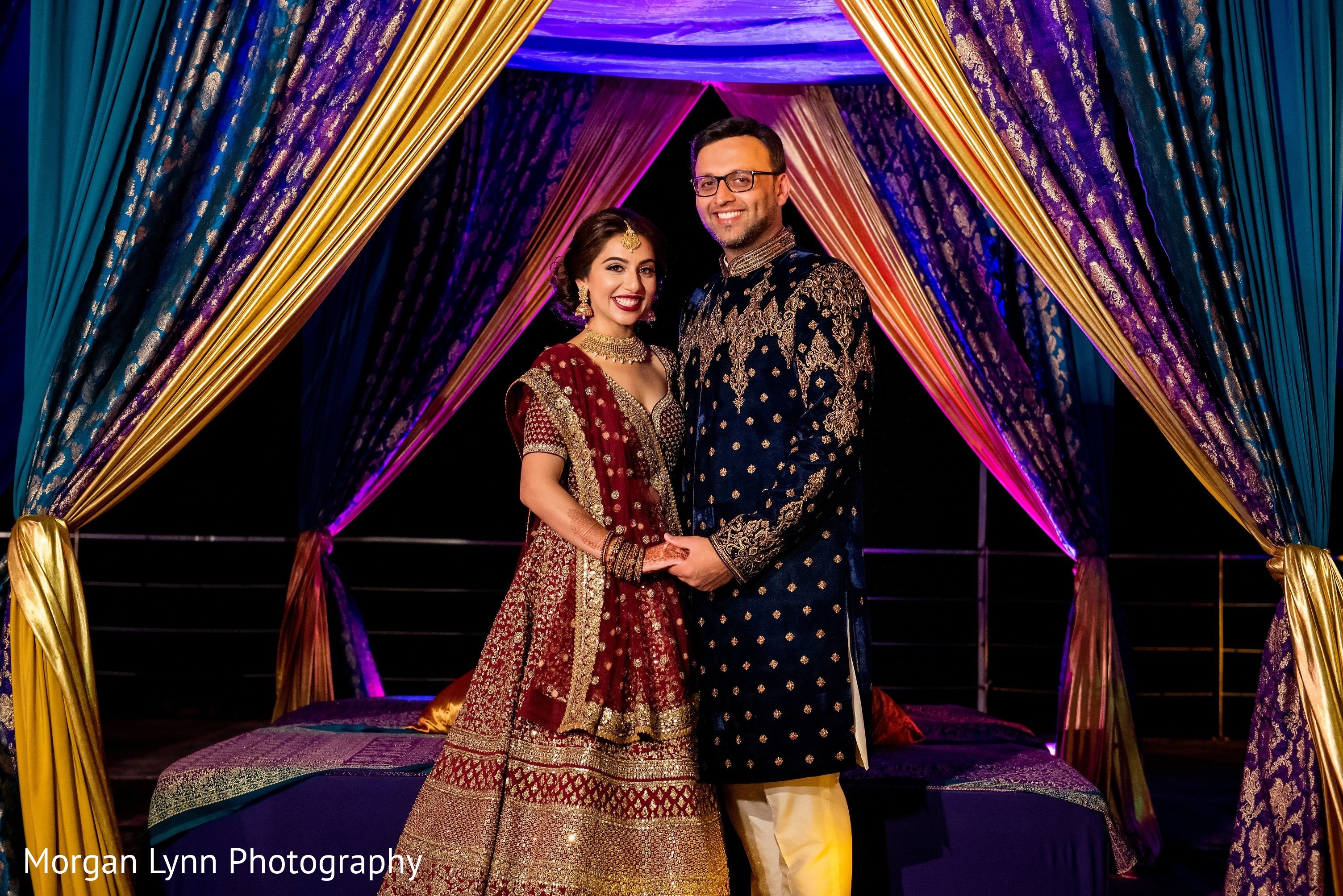 Sweet Indian couple posing for a sangeet photo. | Photo 232776