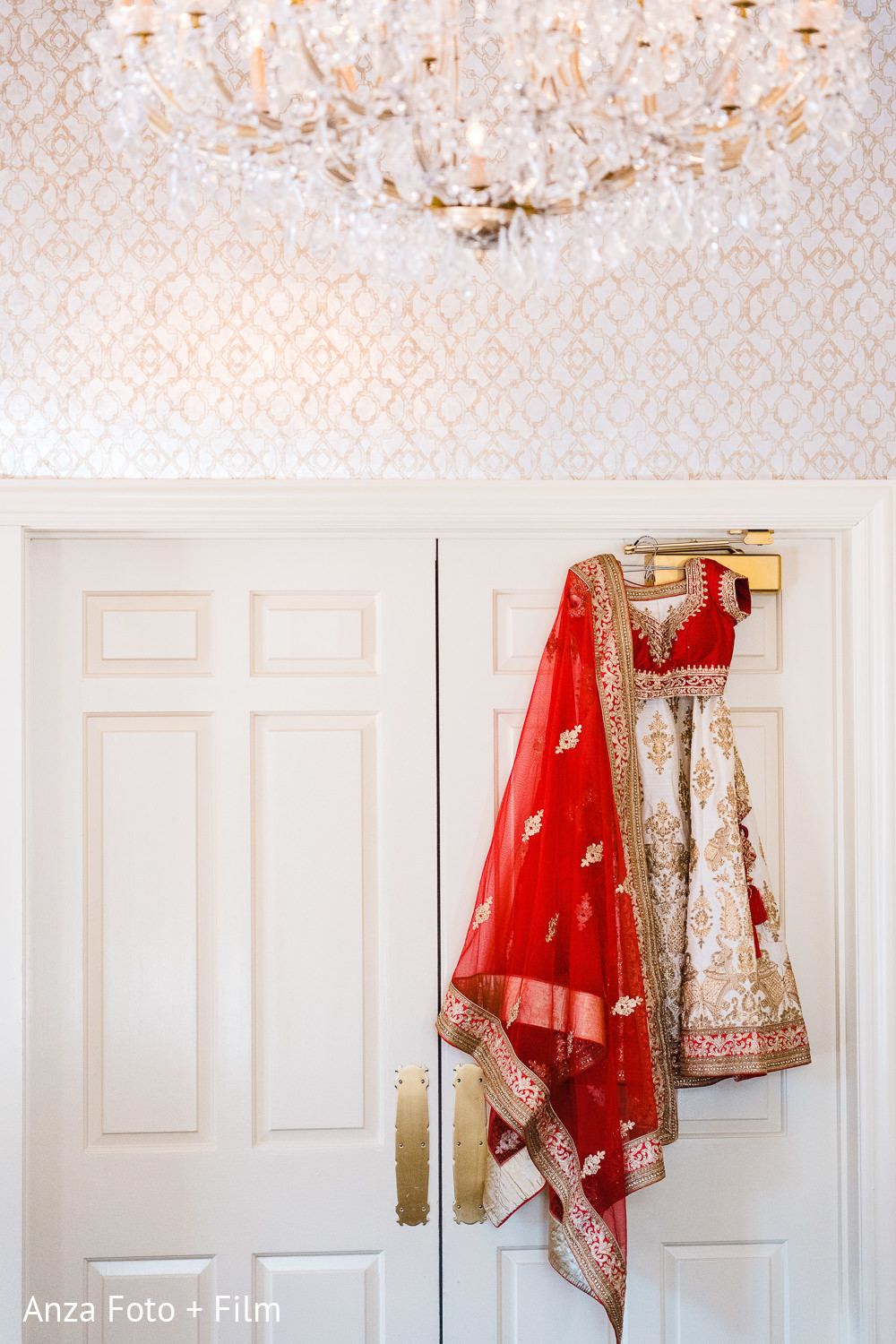Incredible Indian bridal red ghoonghat and lehenga outfit. | Photo 233607
