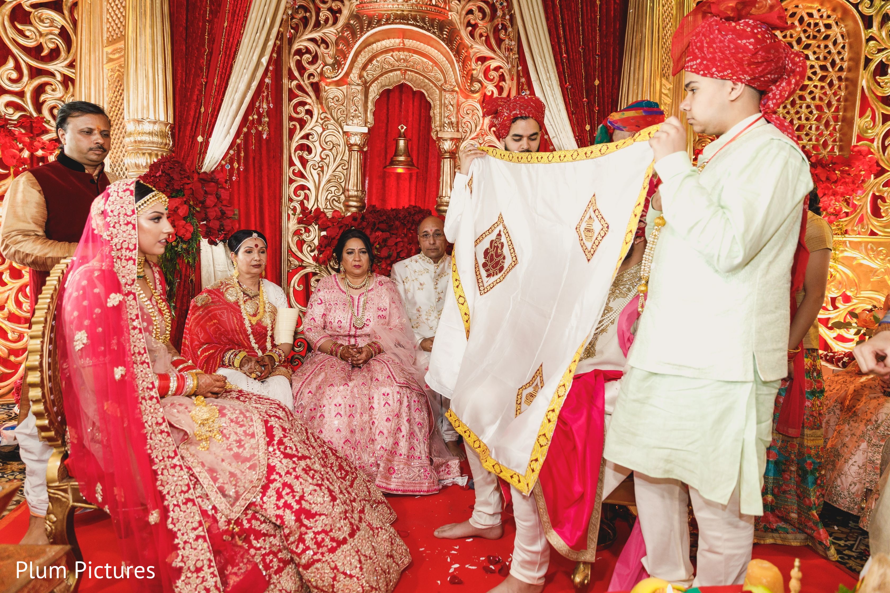 Indian groom covered with antarpat. | Photo 243259