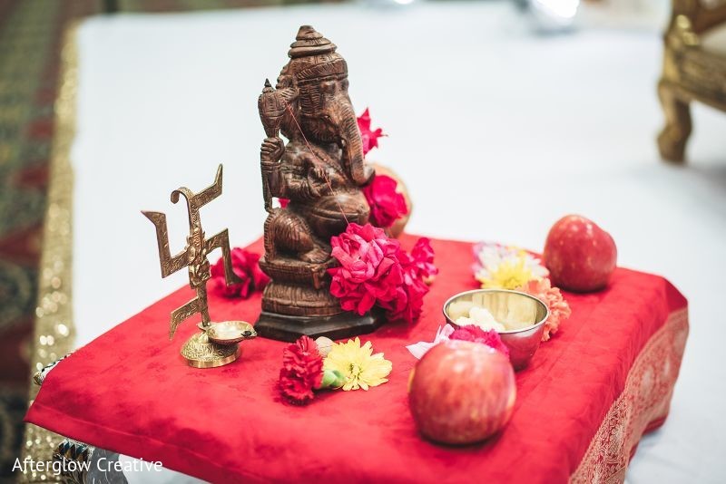 Indian god Ganesha Puja altar decor. | Photo 244564