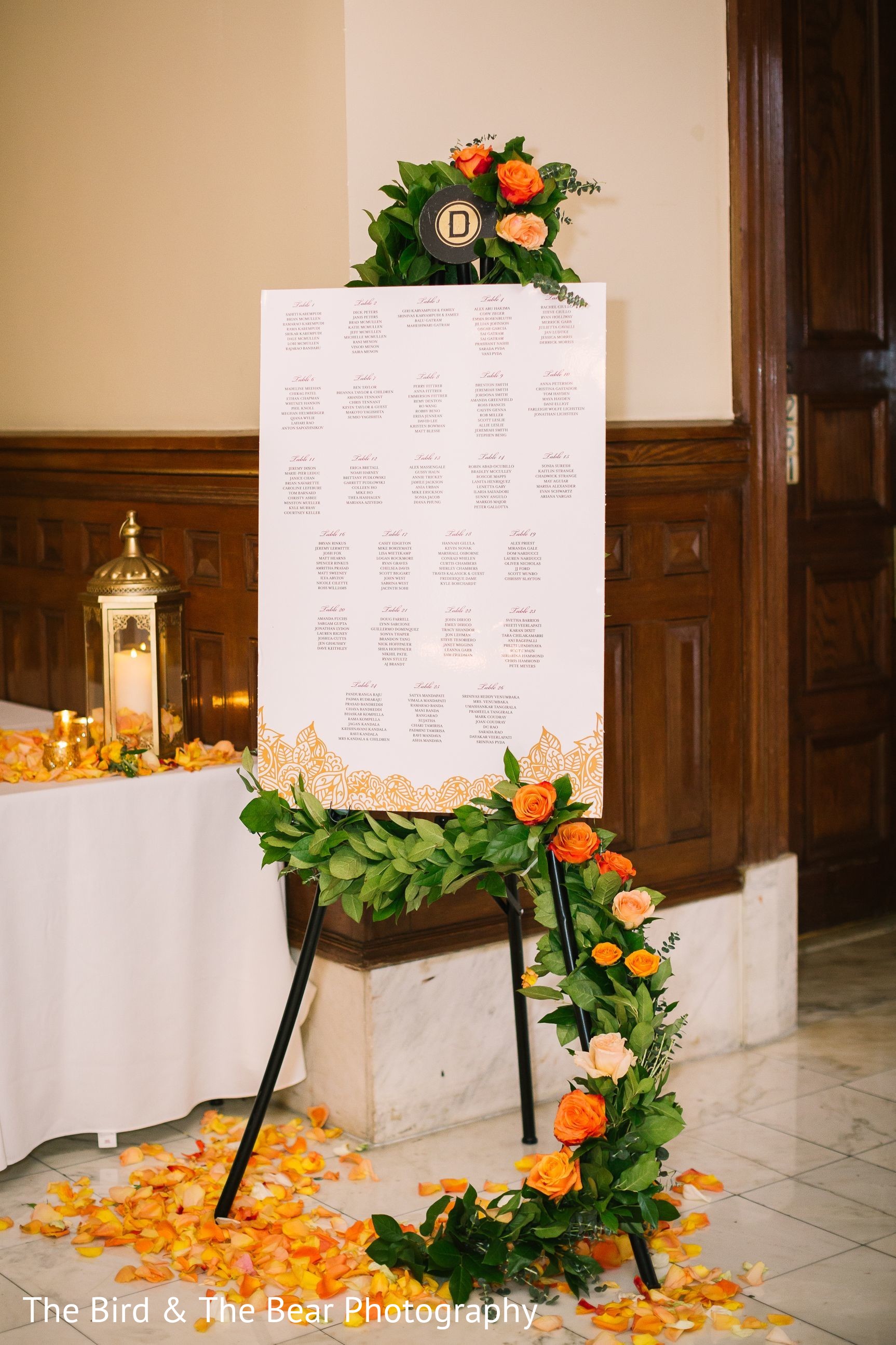 Table setup message board for the Indian wedding reception. | Photo 258952