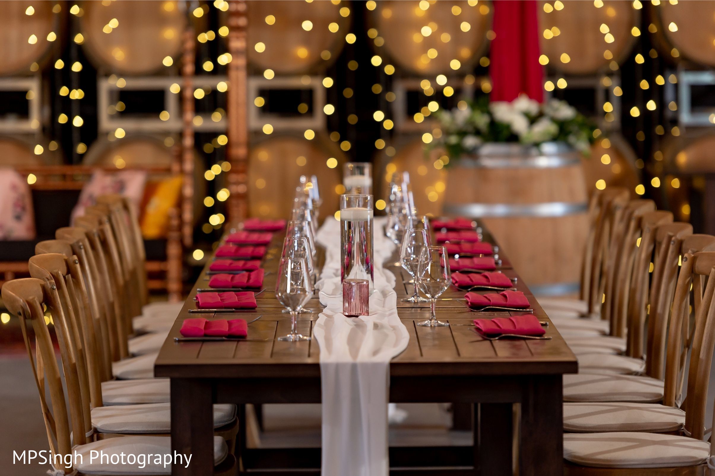 Indian wedding rectangle table setup. | Photo 263272