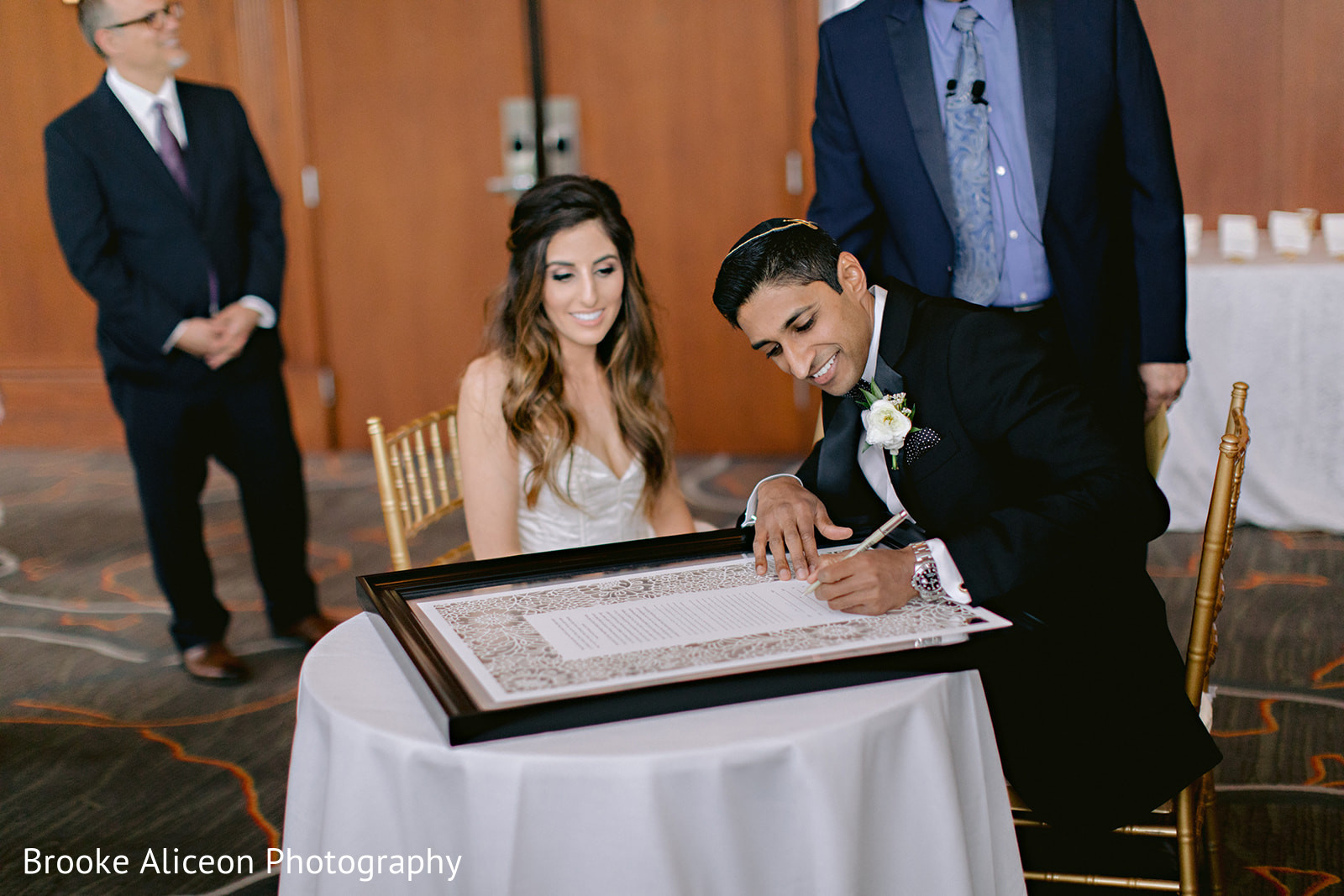 Indian groom signing the wedding papers. | Photo 266085