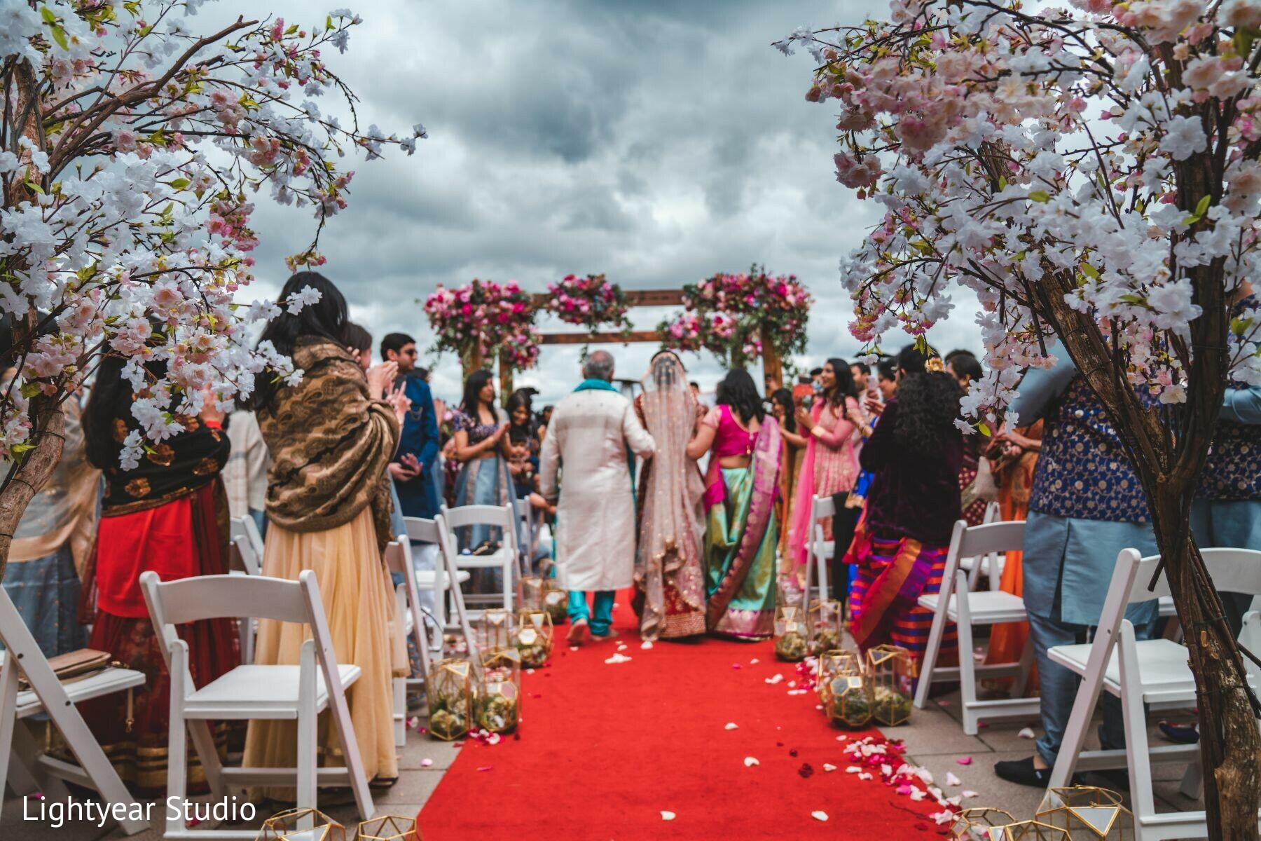 Indian bride walking down the aisle. | Photo 319775
