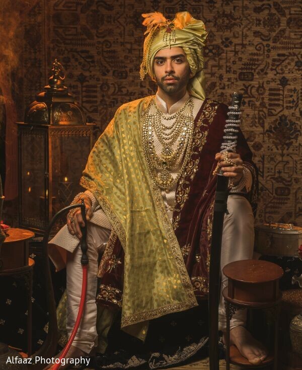 Raja looking at his best dressed in his traditional Sherwani. | Photo ...