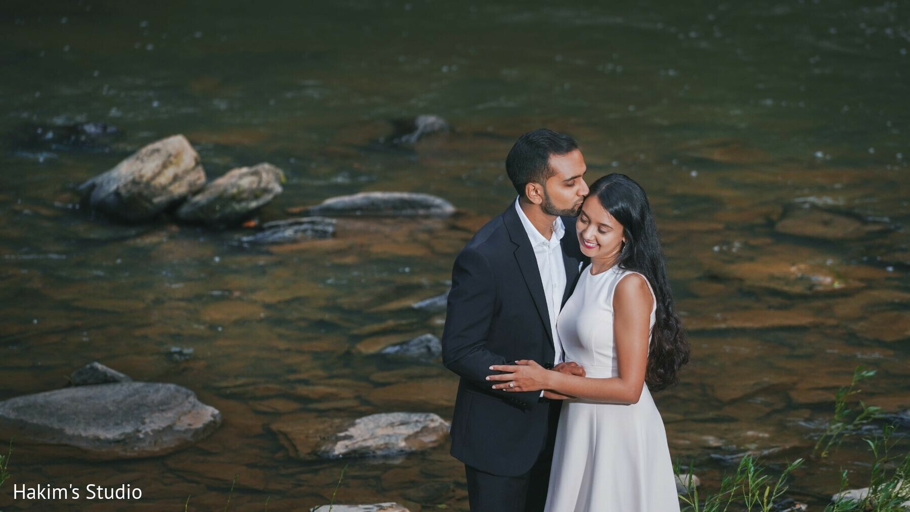 Maharani and Raja by the river engagement photo. | Photo 323400