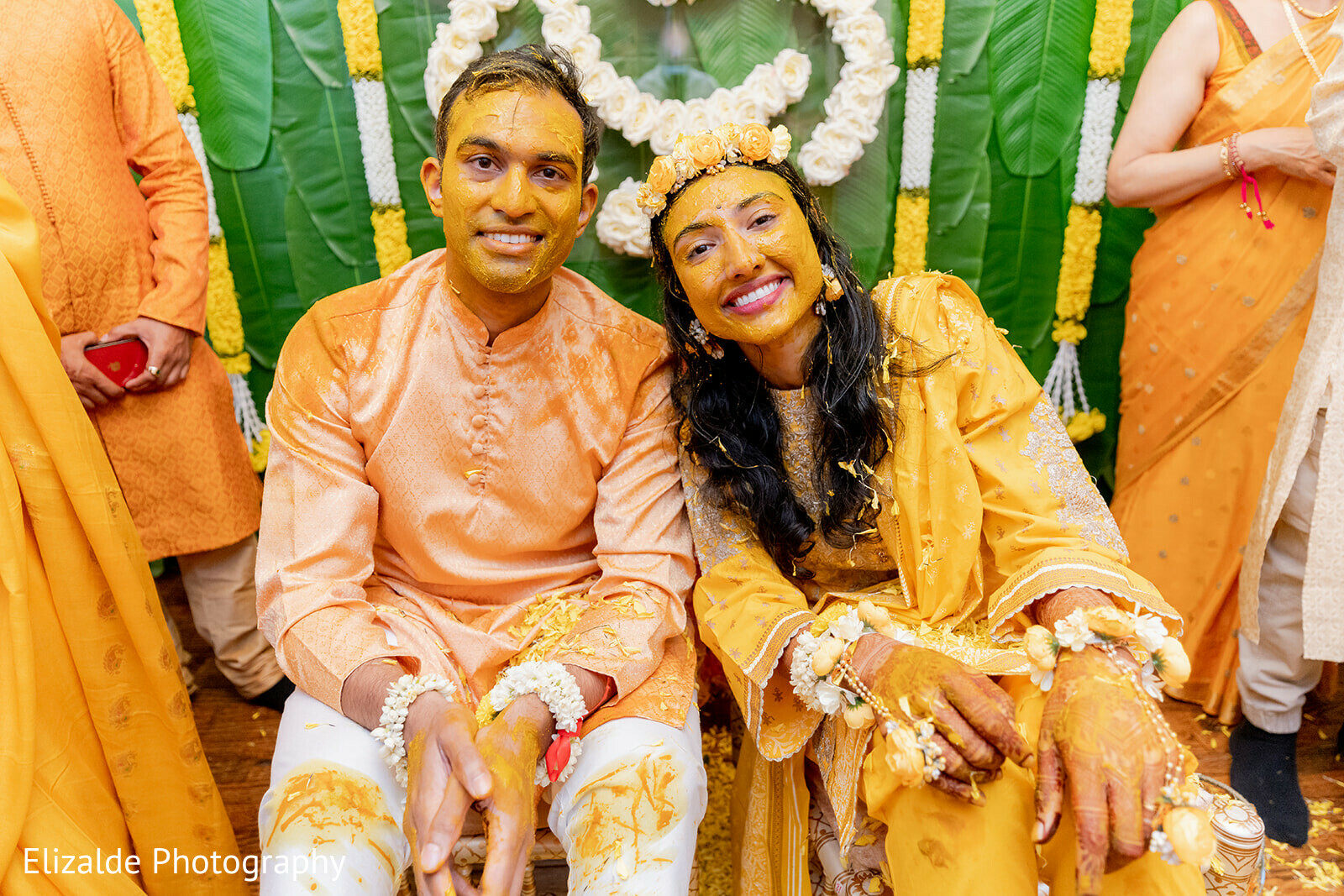 Indian couple during the Haldi ceremony | Photo 356478