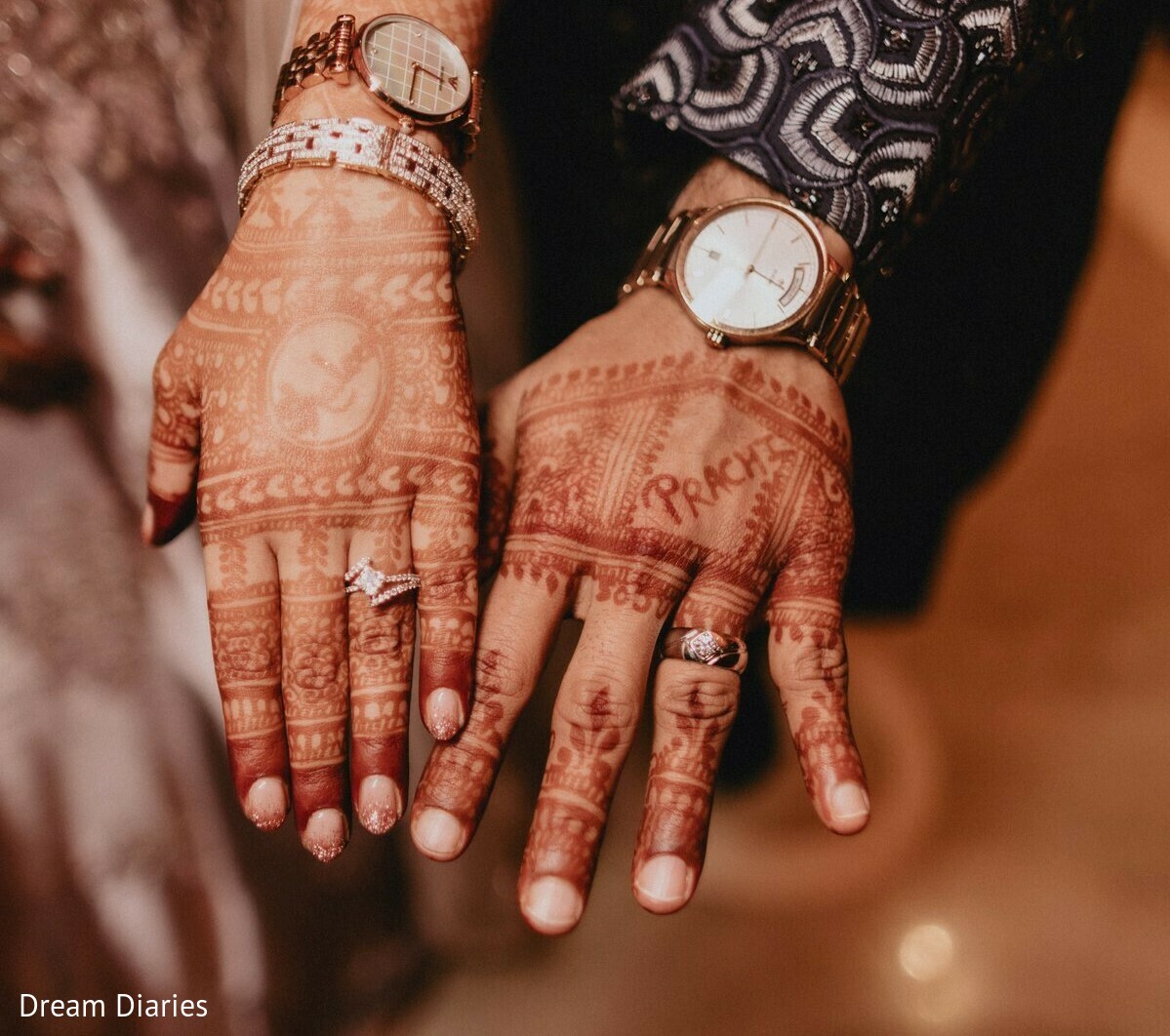 Indian couple showing incredible mehndi art | Photo 363626
